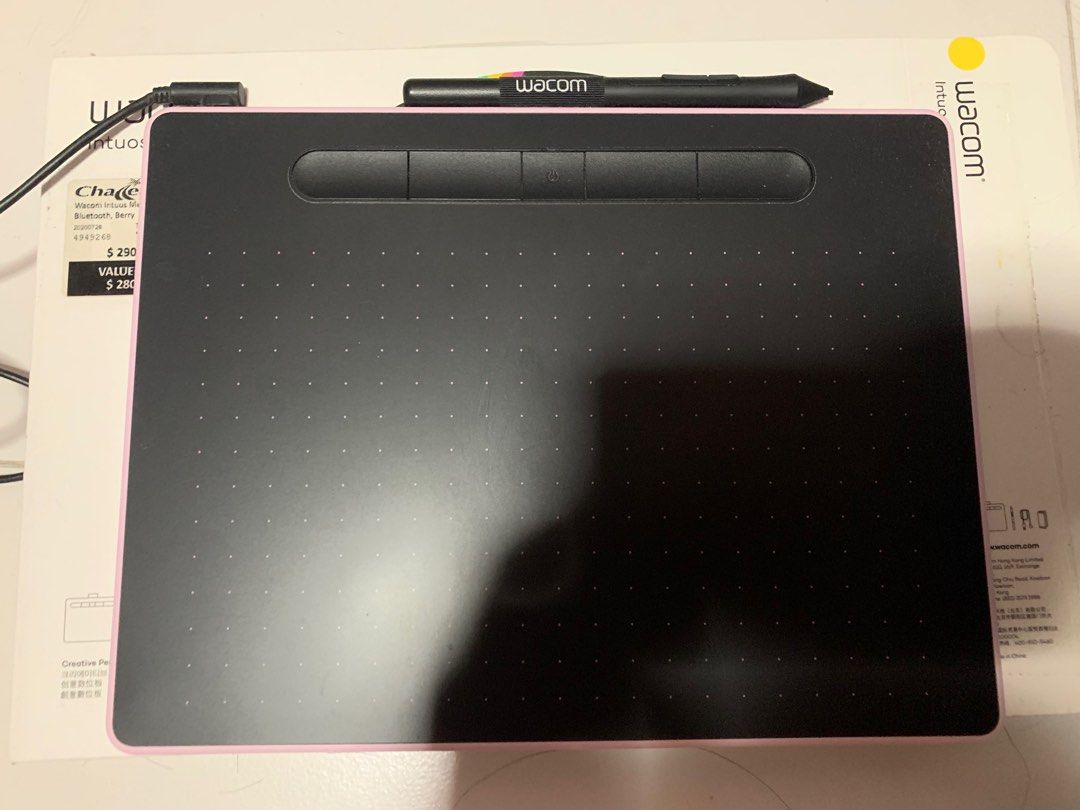AVAIL Wacom intuos medium bluetooth berry pink digital art tablet ...