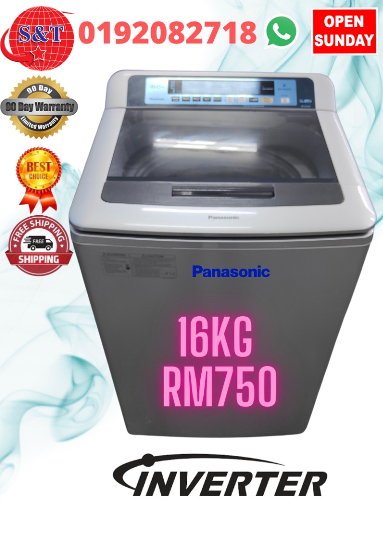 WASHING MACHINE PANASONIC 16KG INVERTER, TV & Home Appliances, Washing Machines and Dryers on ...