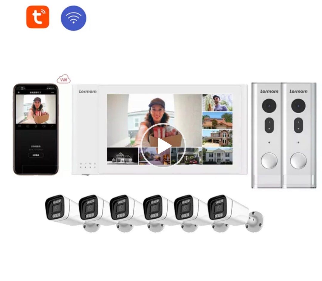 Wifi Support CCTV Camera Security System with 5 monitors Panel ...