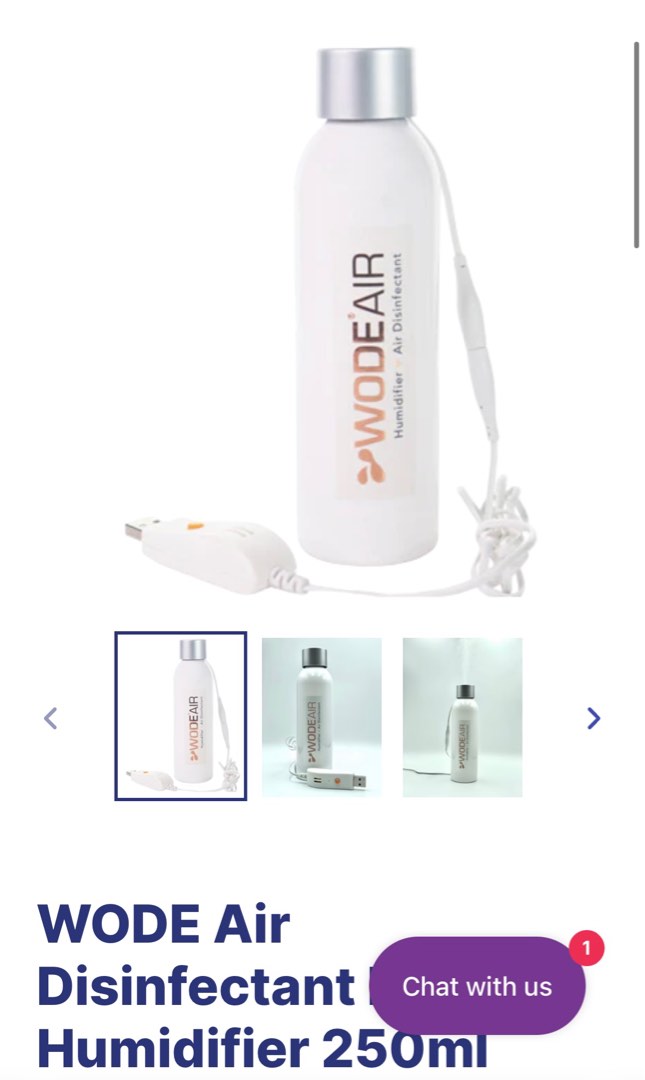 WODE Air Disinfectant Bottle Humidifier 250ml, Beauty & Personal Care, Sanitisers ...