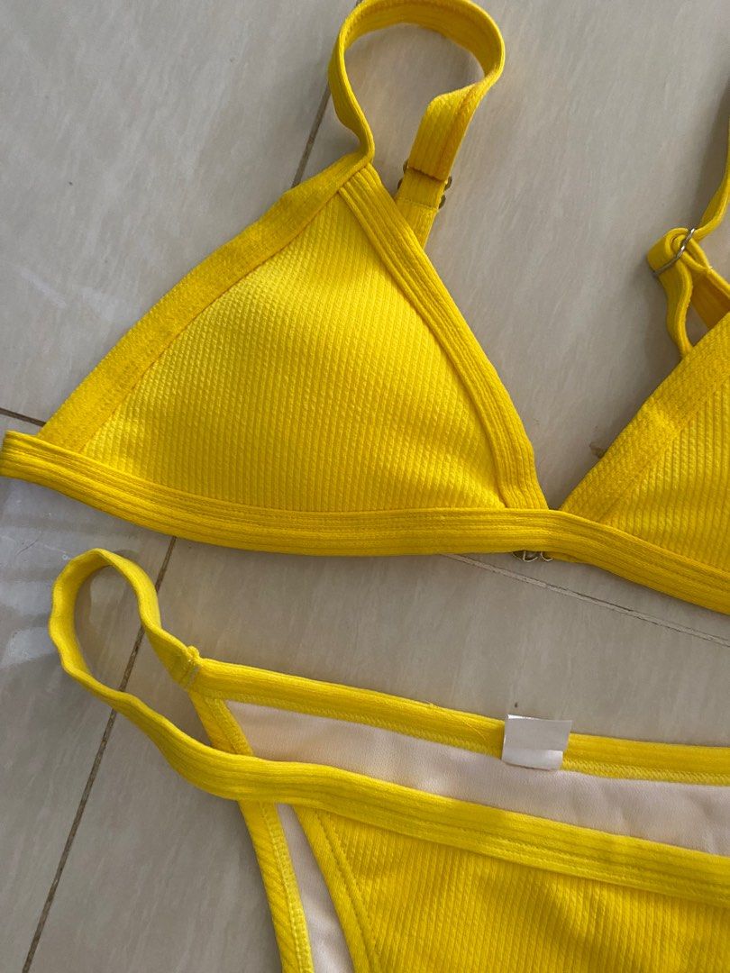Yellow Bikini, Women's Fashion, Swimwear, Bikinis & Swimsuits on Carousell