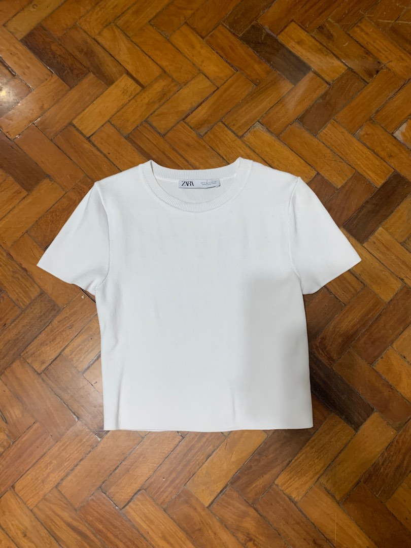 Zara Basic White Blouse, Women's Fashion, Tops, Blouses on Carousell