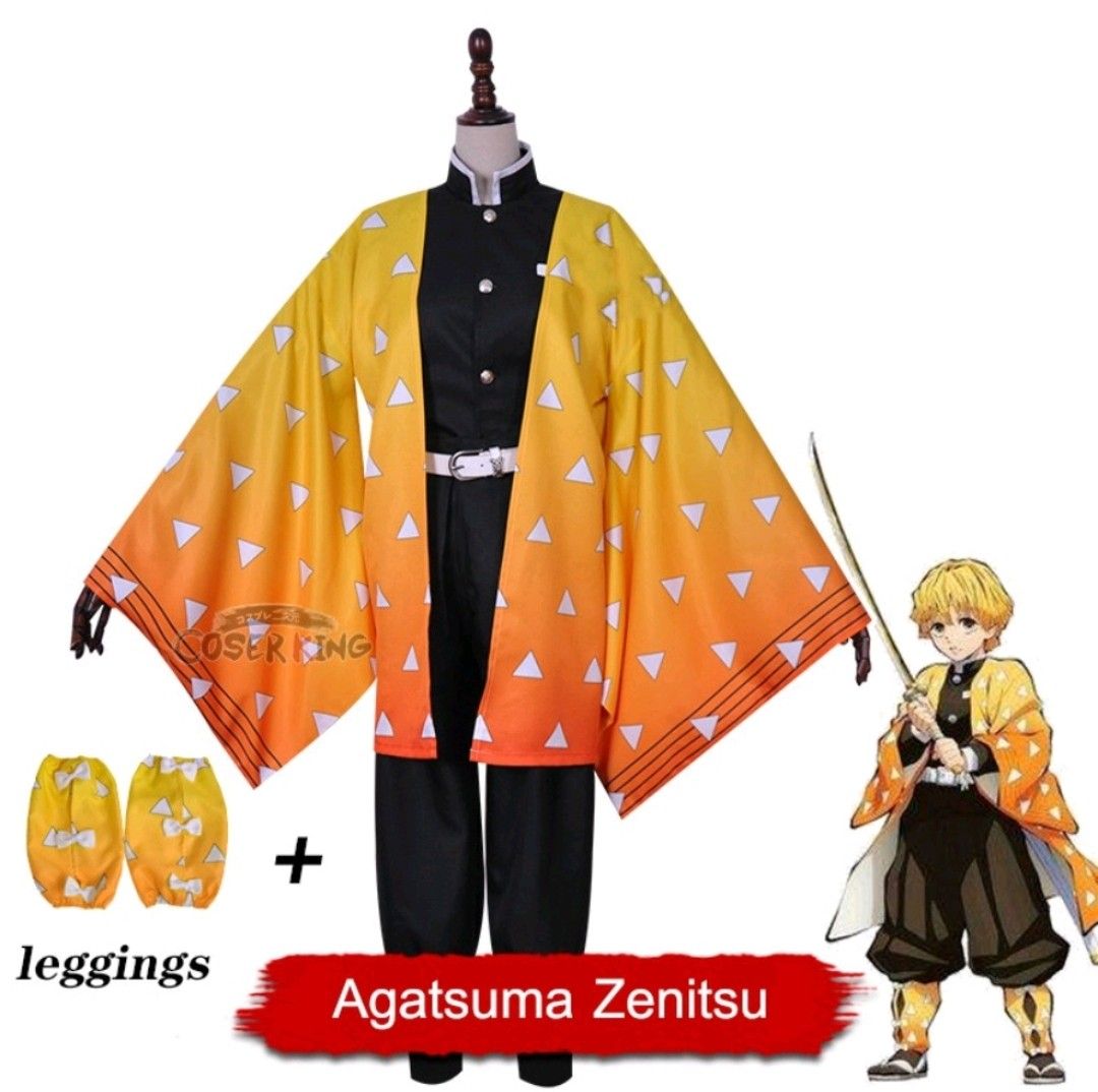 Zenitsu Costume- Demon Slayer, Women's Fashion, Dresses & Sets, Sets or ...