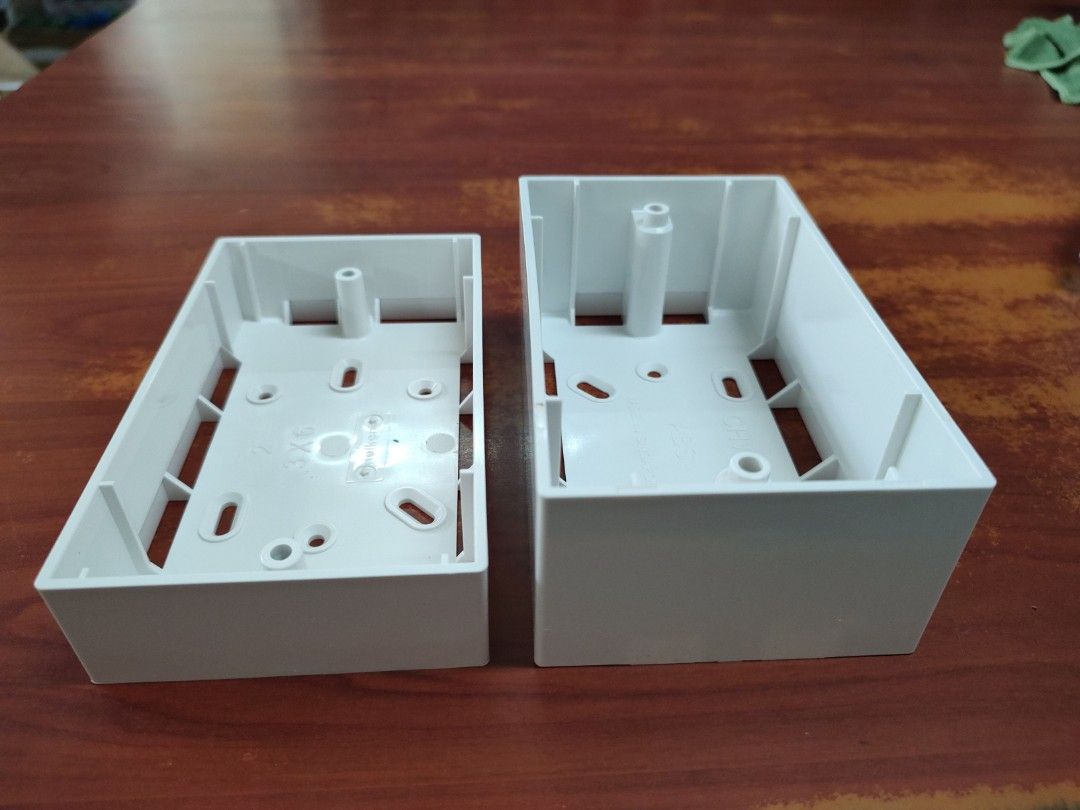 2 Gang PVC Surface Box 48mm, TV & Home Appliances, Electrical, Adaptors ...