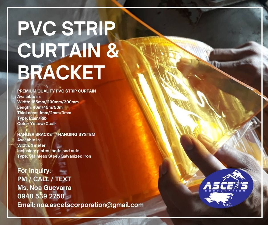 3mmThk PVC STRIP CURTAIN, Furniture & Home Living, Home Decor, Curtains ...