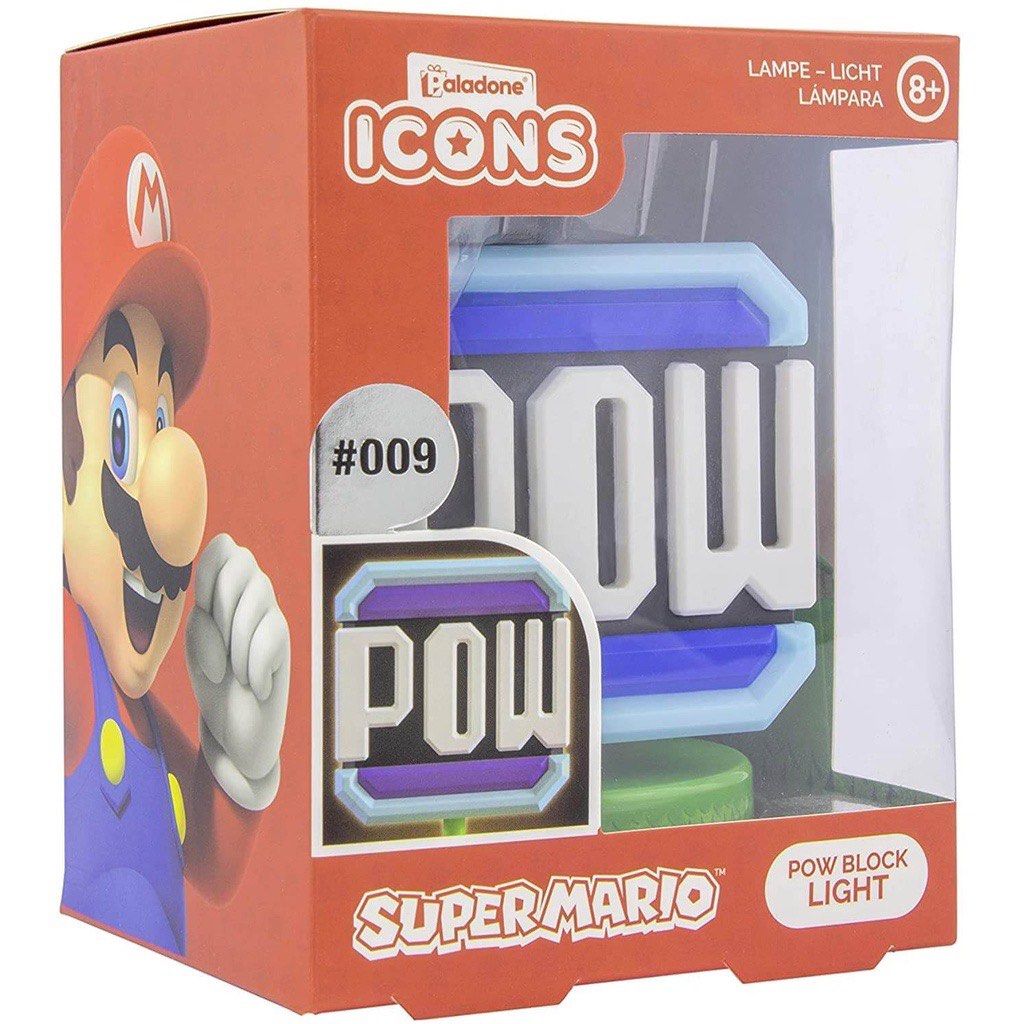 瑪利歐 任天堂 Super Mario POW磚頭造型小夜燈, 傢俬＆家居, 其他, 家居改善及收納用品 - Carousell