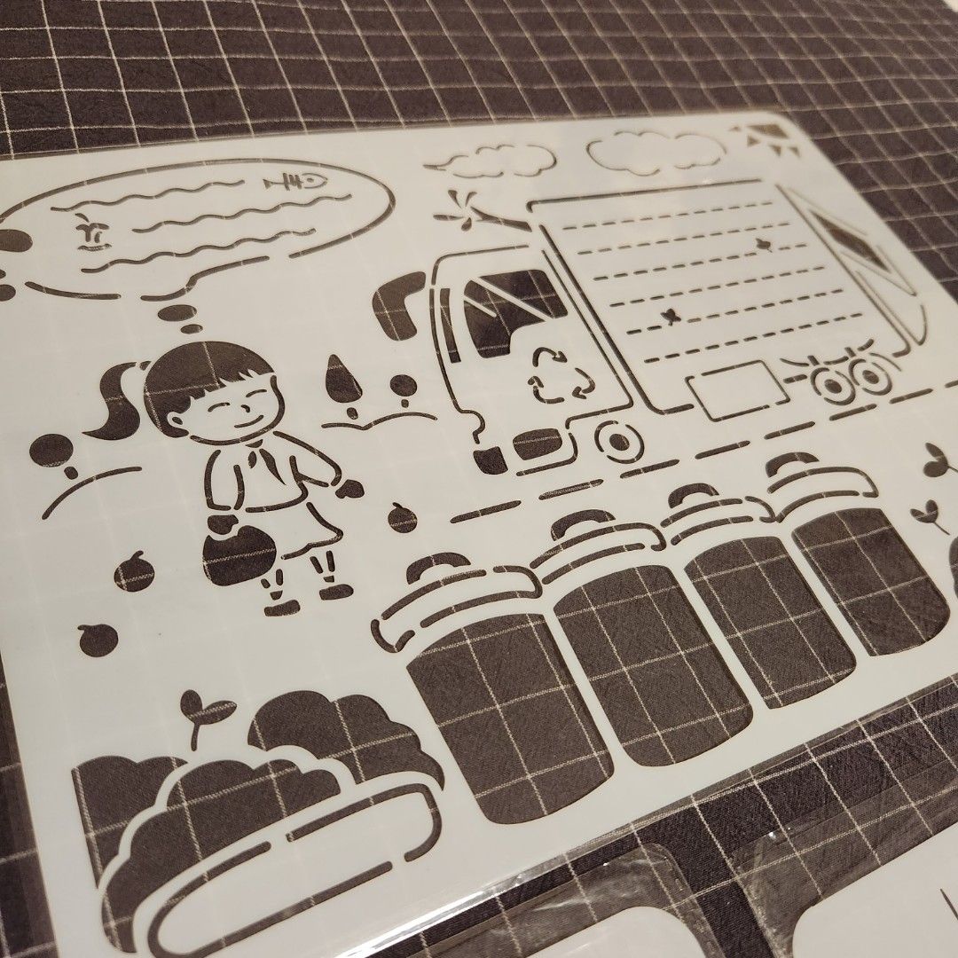 清貨！消字板 stencils (Total 一共$30), 興趣及遊戲, 手作＆自家設計, 工藝用品及工具 - Carousell