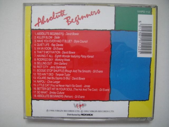 Absolute Beginners (OST) CD (David Bowie, Sade, Style Council, Ray ...