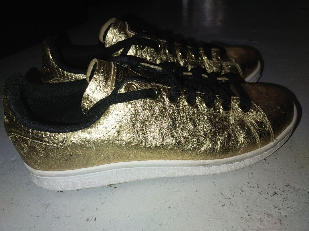 Adidas Stan Smith Metallic Gold, Women's Fashion, Footwear, Flats ...