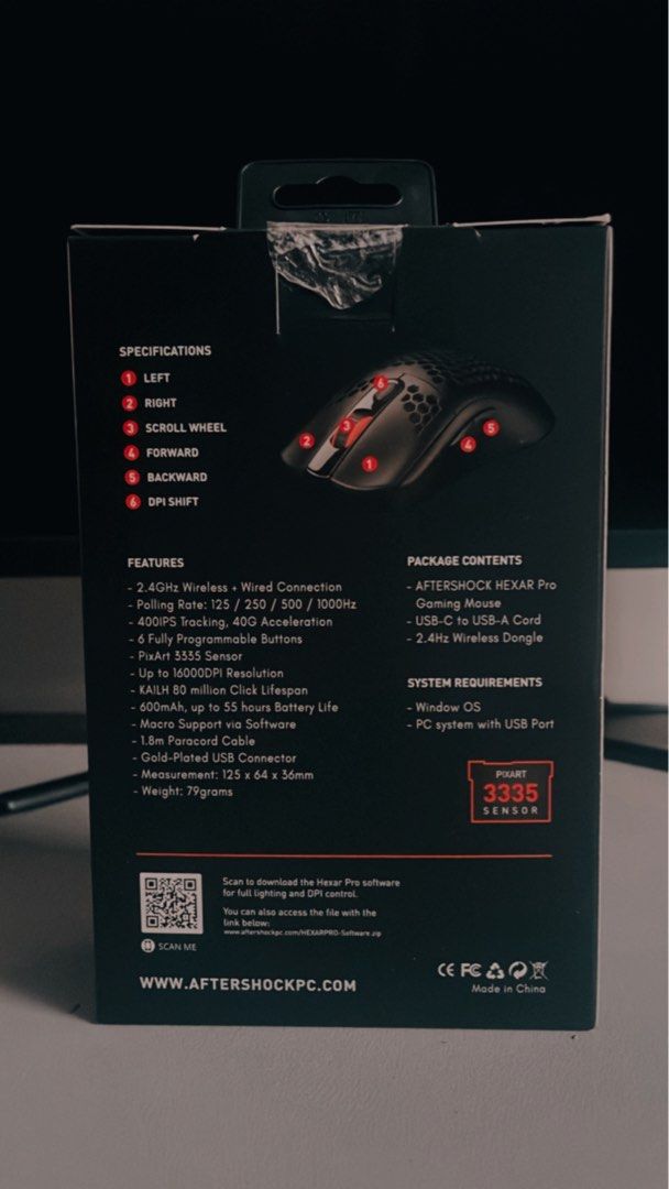 Aftershock Hexar Pro Wireless Mouse, Computers & Tech, Parts ...