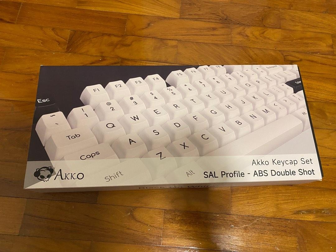 AKKO SA profile BoW black on white Keycaps, Computers & Tech, Parts ...
