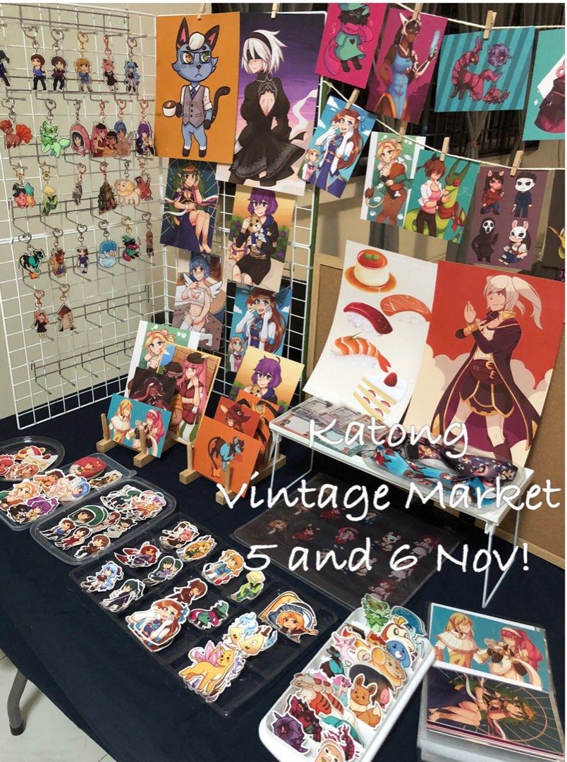 Anime Manga Merch Art Booth @ Katong Vintage Market Tmr and 6 Nov ...