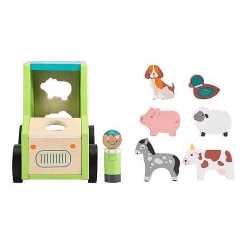 Anko Wooden Farm Shape Sorter Vehicle, Hobbies & Toys, Toys & Games on ...