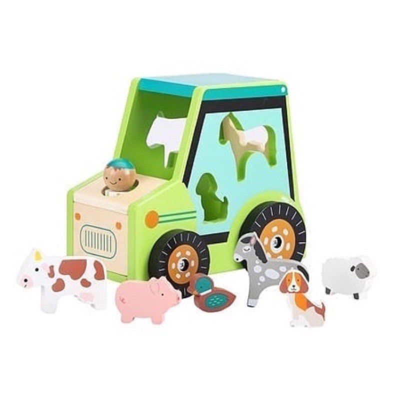 Anko Wooden Farm Shape Sorter Vehicle, Hobbies & Toys, Toys & Games on ...