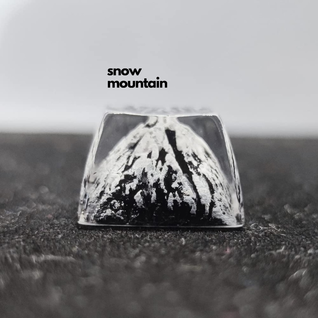 Artisan mountain keycaps for mechanical keyboard (snow mountain ...