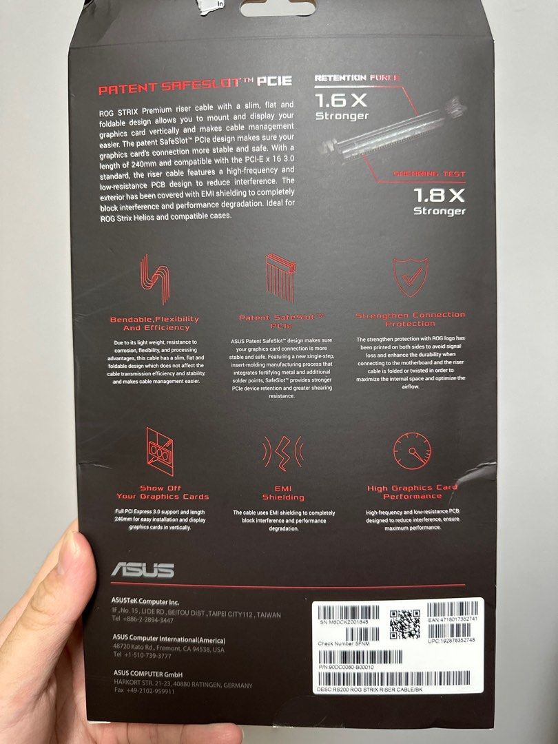 Asus Strix GPU Riser RS200, Computers & Tech, Parts & Accessories ...