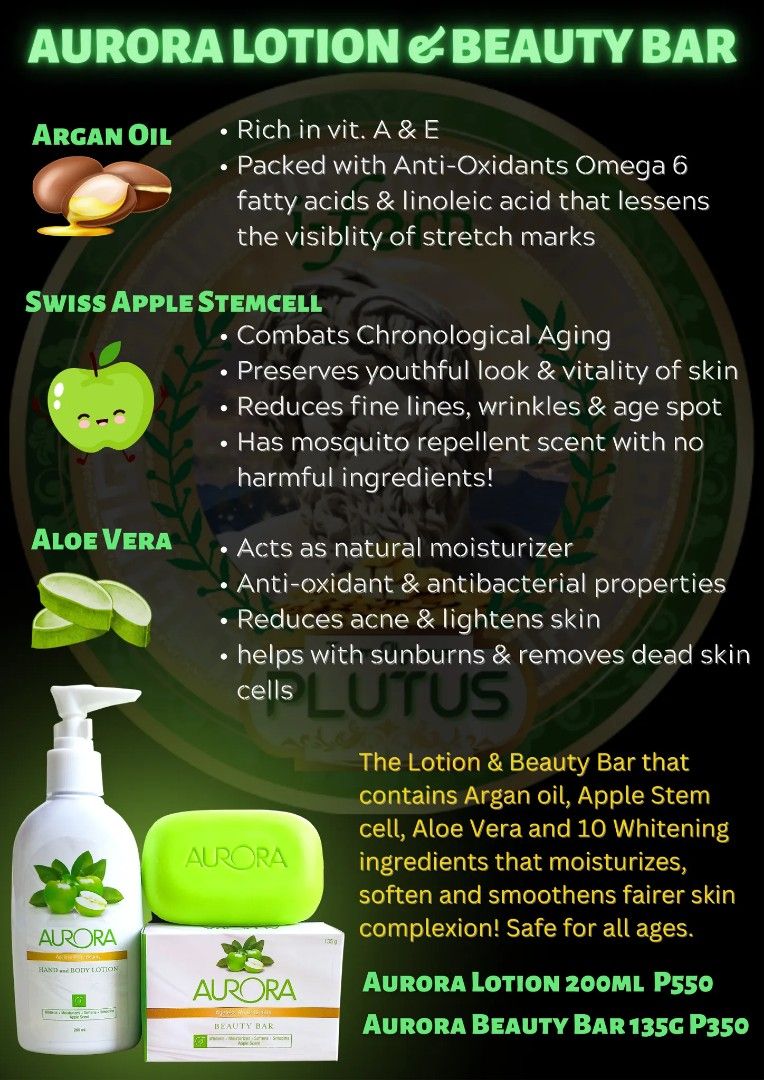 AURORA SOAP & LOTION by IFERN, Beauty & Personal Care, Bath & Body ...