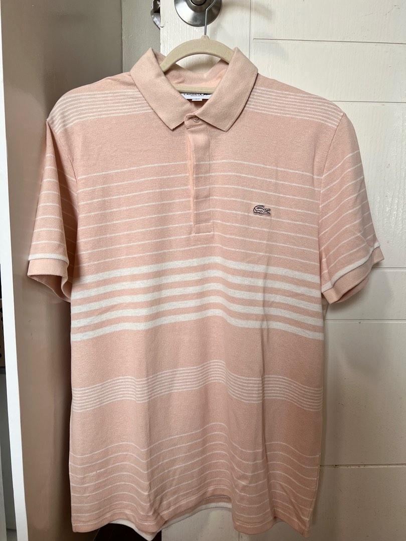 Authentic Lacoste Stripes Polo Shirt Size 5, Men's Fashion, Tops & Sets ...