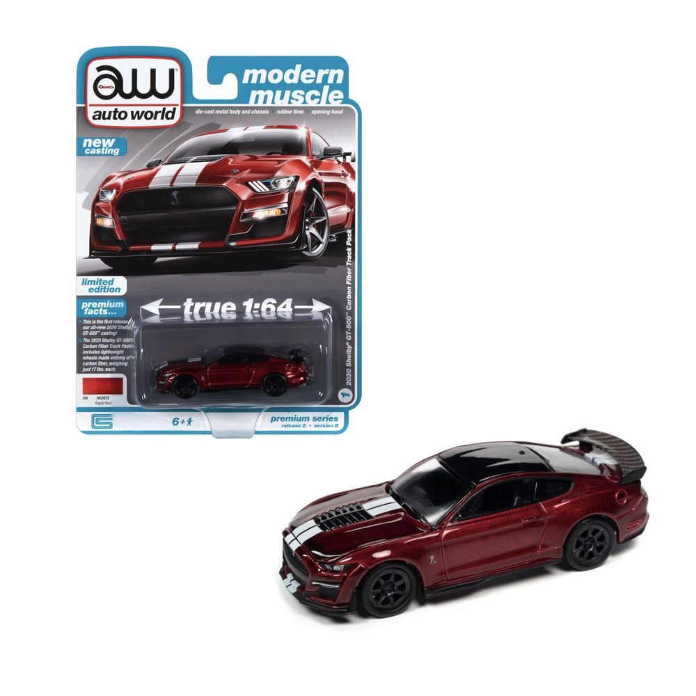 Auto World 1/64 Scale 2020 Shelby GT500 (Rapid Red) Diecast Car ...
