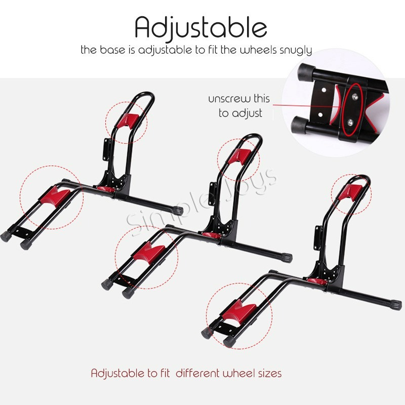 Bicycle Vertical Stand Adjustable L Shape Bike Rack Parking Storage ...