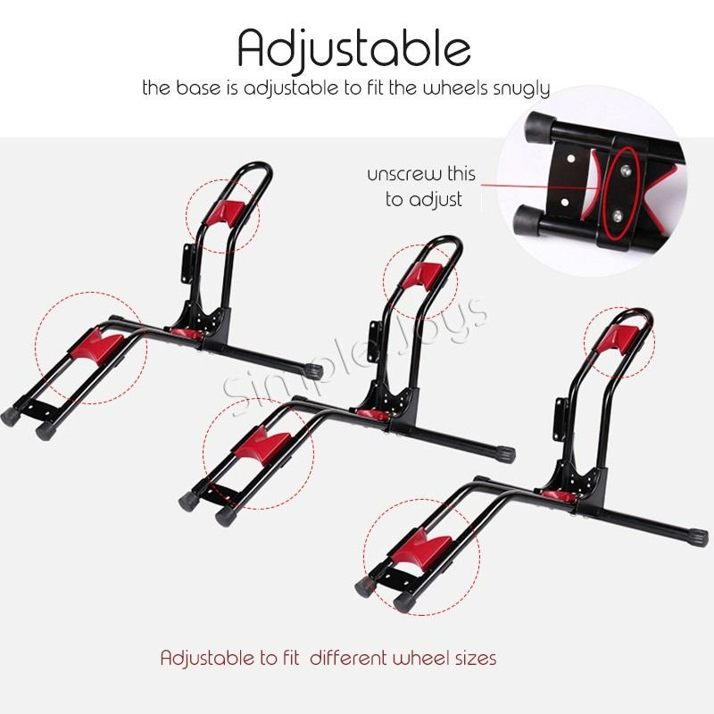 Bicycle Vertical Stand Adjustable L Shape Bike Rack Parking Storage ...