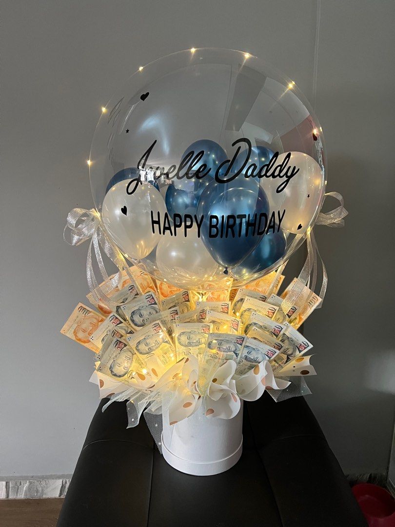 Birthday balloons with cash, Hobbies & Toys, Stationery & Craft ...