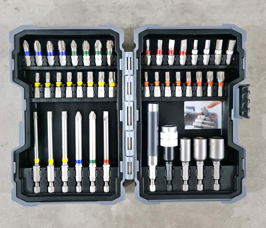 BOSCH 43-Pieces Screwdriver Bit & Nutsetter Set, Furniture & Home ...
