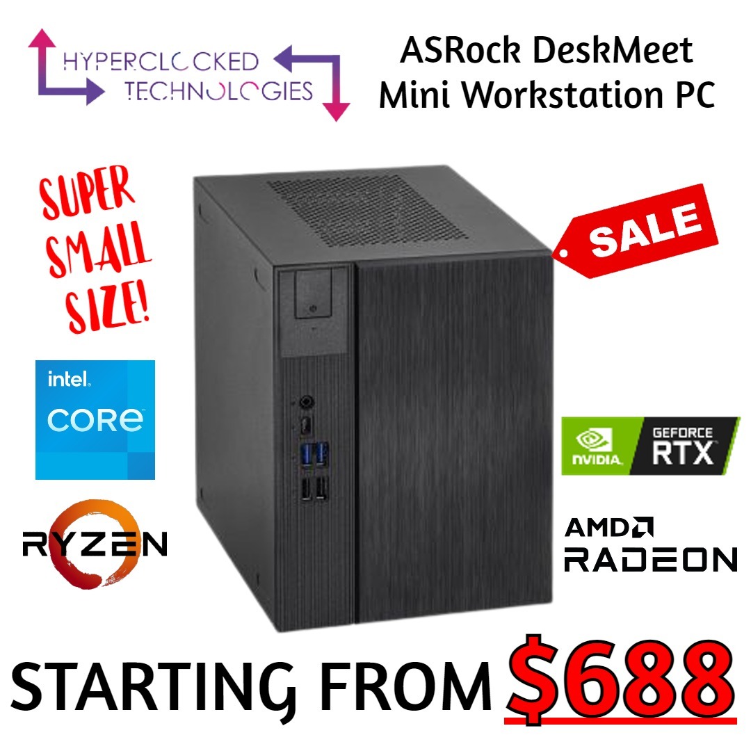 BRAND NEW BUDGET MINI ITX PC WORKSTATION ASROCK DESKMEET PC COMPACT ...