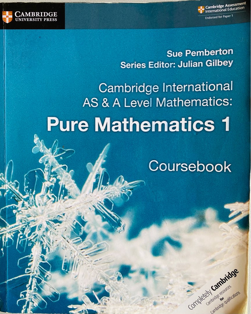 Cambridge AS & A level Pure Mathematics 1 Coursebook, Hobbies & Toys ...