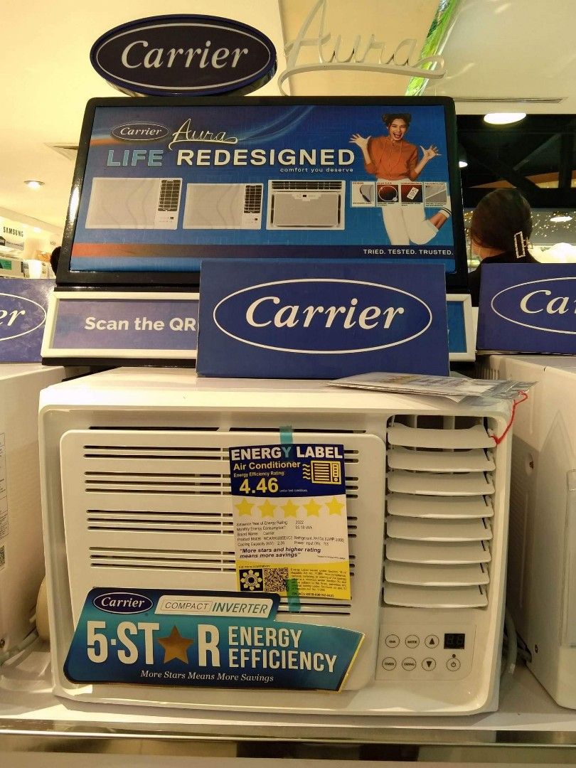 Carrier Inverter Window type Aircon, TV & Home Appliances, Air ...