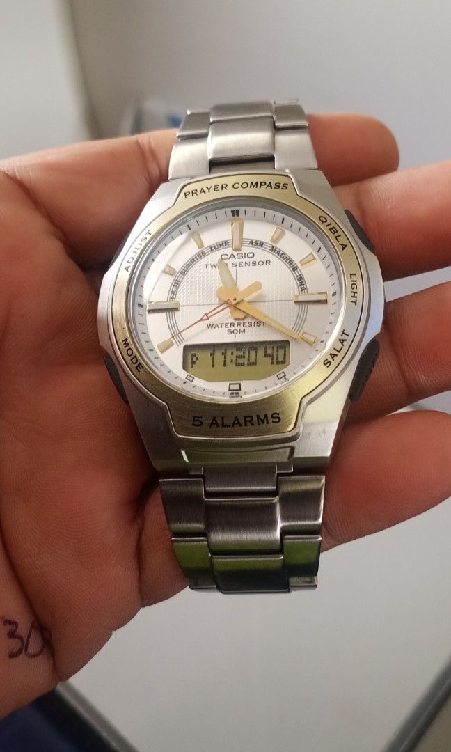 Casio prayer compass original, Luxury, Watches on Carousell