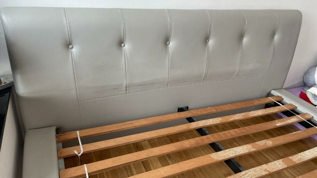 Cellini King Bed Frame solid wood, Furniture & Home Living, Furniture ...