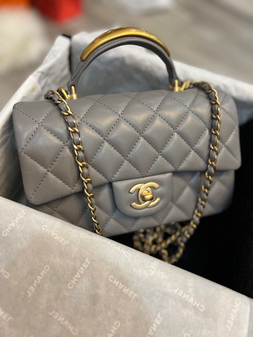 Chanel mini handle, Luxury, Bags & Wallets on Carousell