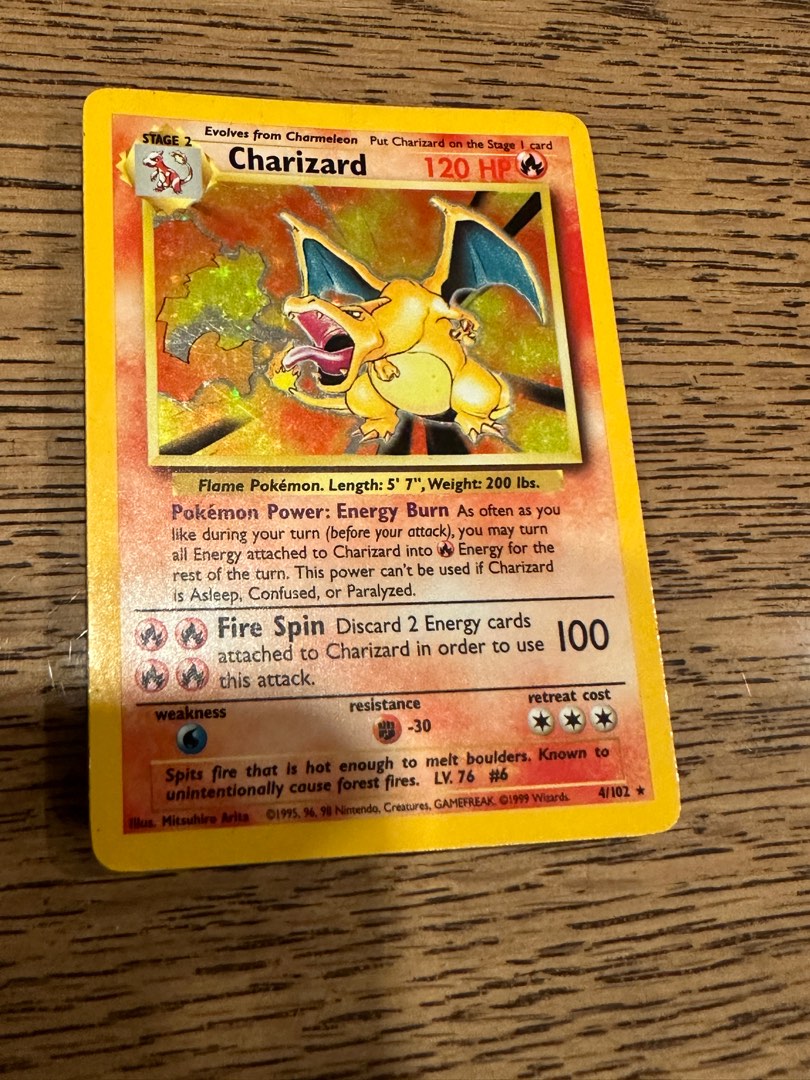 Charizard Base Set Holo Pokémon card, Hobbies & Toys, Toys & Games on ...