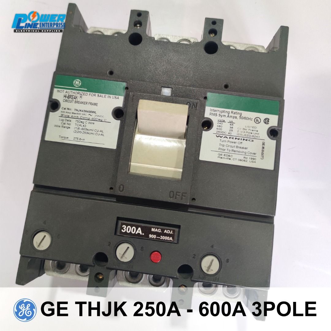 Circuit Breaker GE THJK 250A - 600A 3POLE, Commercial & Industrial ...