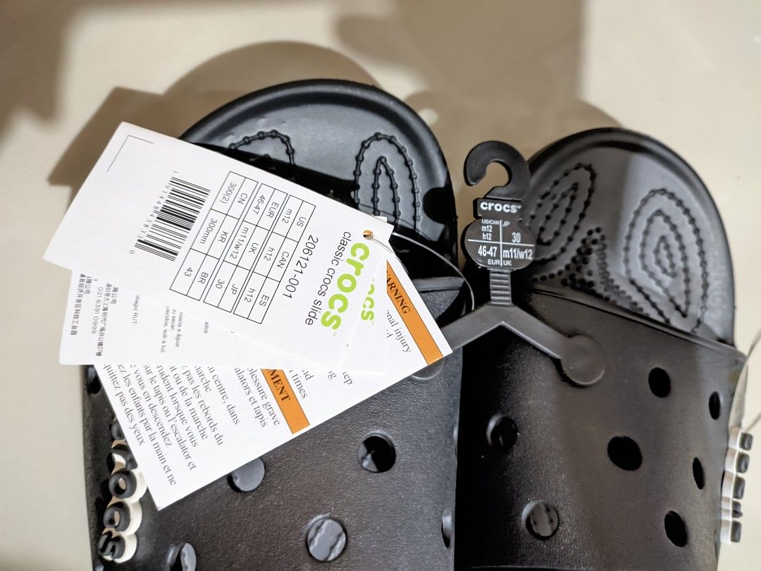 Classic Crocs Slides M12 Size 12, Men's Fashion, Footwear, Slippers & Slides on Carousell