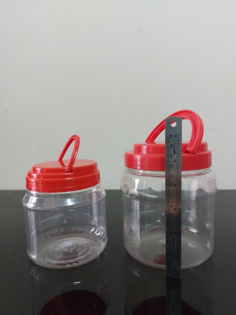 CNY Containers cookies Jar Plastic transparent food Storage, Furniture ...