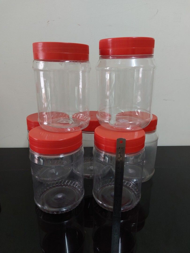 CNY Containers cookies Jar Plastic transparent food Storage, Furniture ...