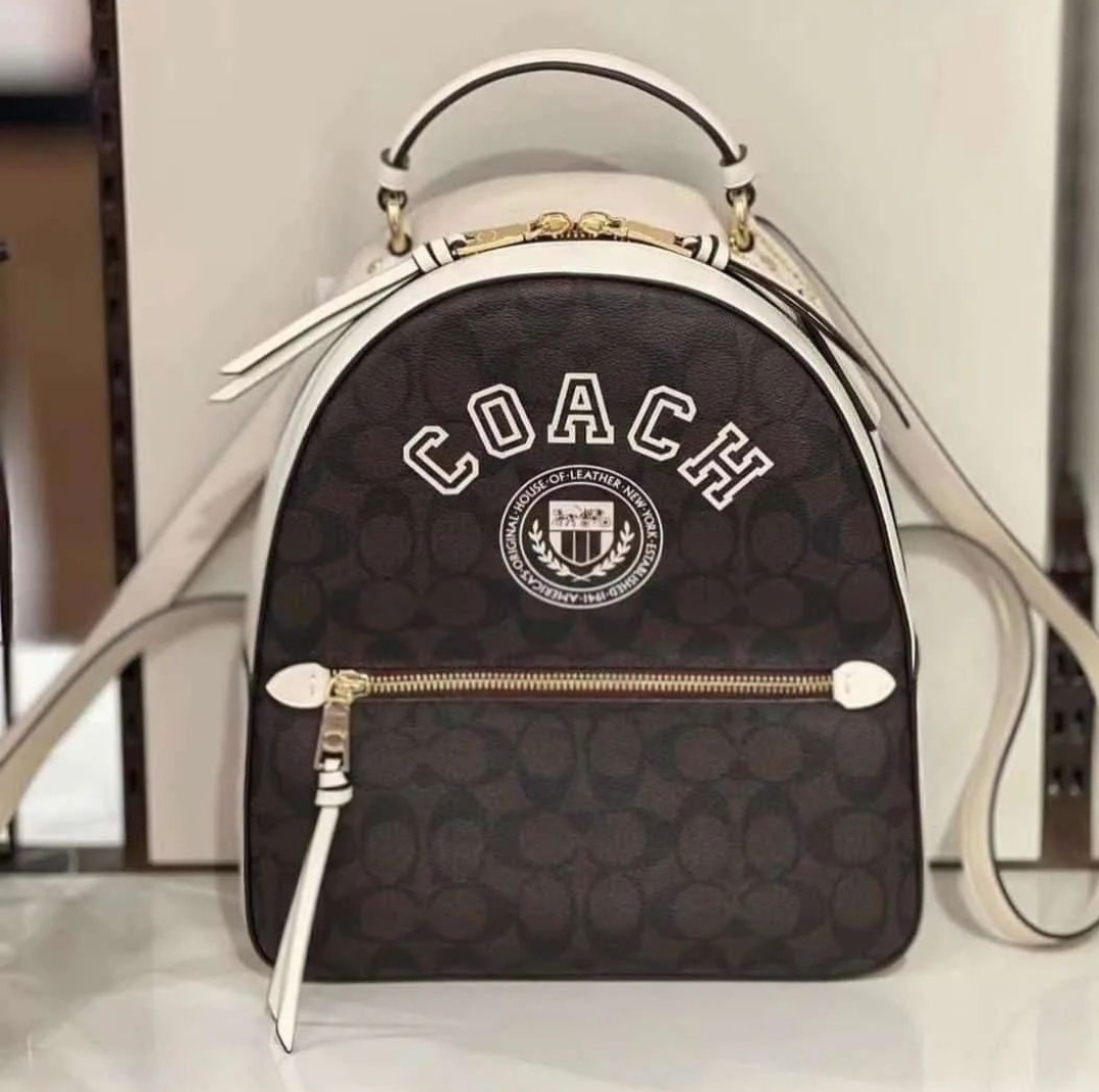 Coach Jordyn Backpack In Signature Canvas With Varsity Motif CB871 ...