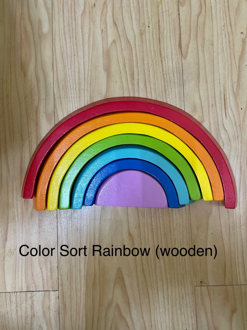 Color Sort Rainbow (wooden), Hobbies & Toys, Toys & Games on Carousell