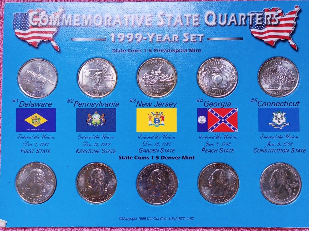 commemorative state quarter 1999 year set, Hobbies & Toys, Memorabilia ...