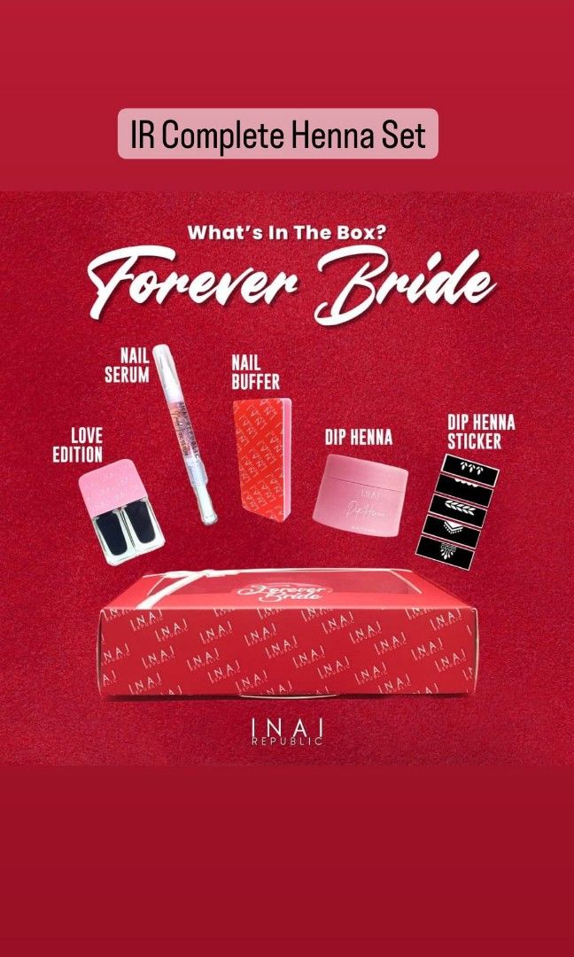 Complete Henna Set Inai Republic, Beauty & Personal Care, Hands & Nails ...
