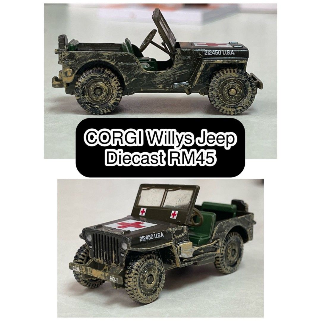 Corgi Willys Jeep Diecast, Hobbies & Toys, Toys & Games on Carousell