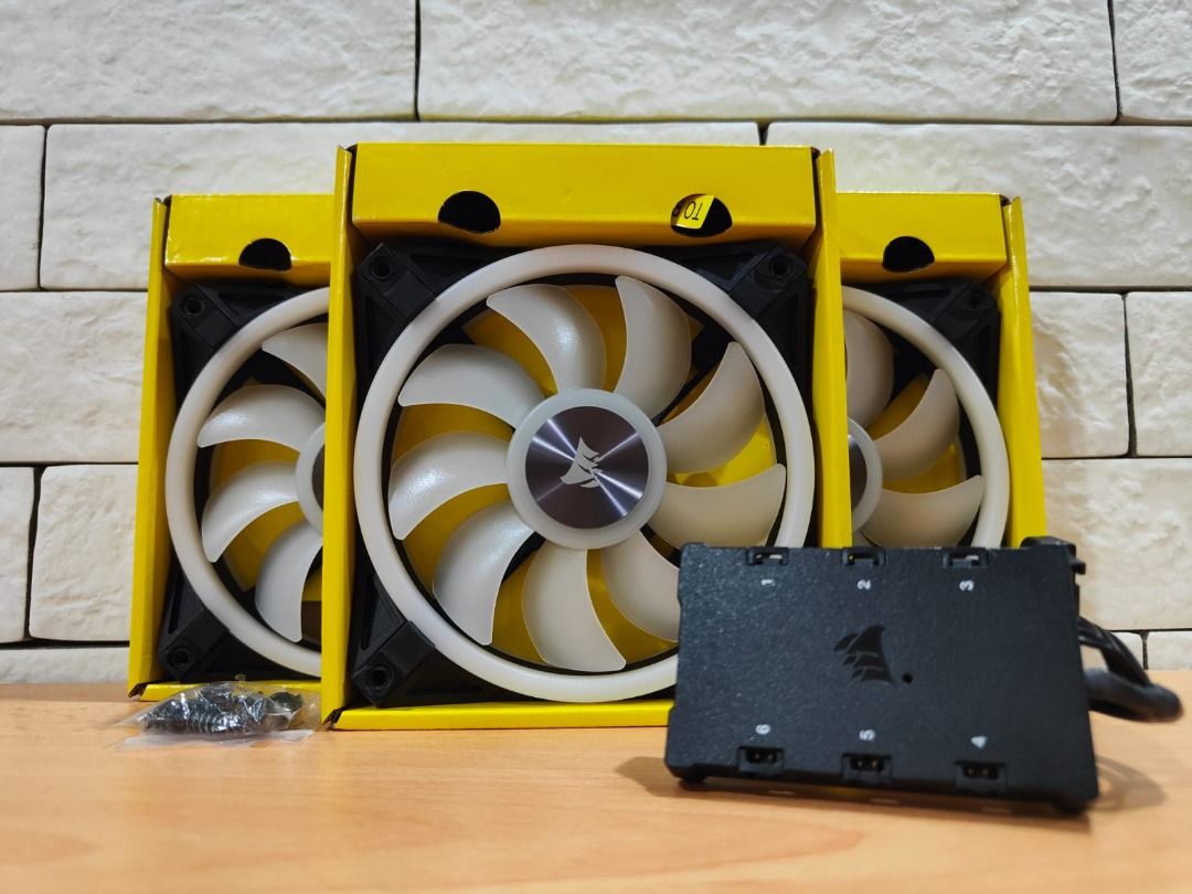Corsair iCUE QL120 RGB Fan with Lighting Node Core, Computers & Tech ...