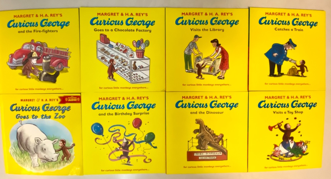 Curious George Set x 8 books, 興趣及遊戲, 書本 & 文具, 小朋友書 - Carousell