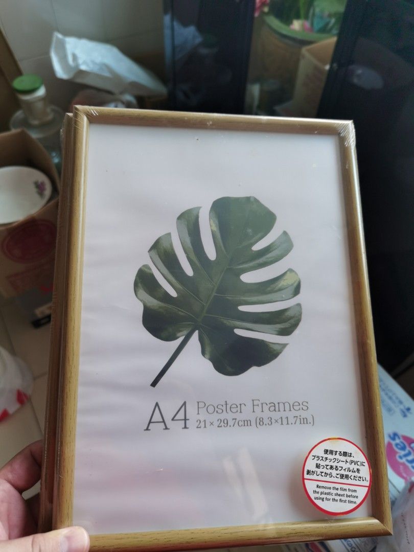 Daiso A4 poster frame, Furniture & Home Living, Home Decor, Frames ...