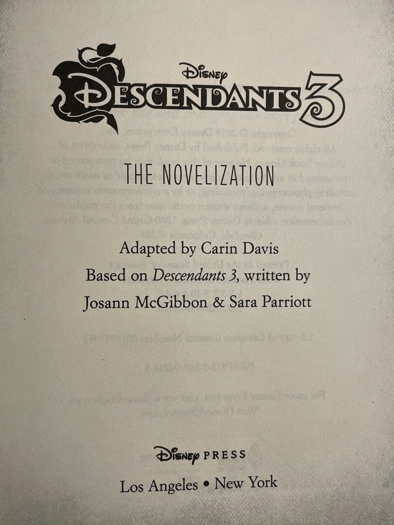 Disney Descendants 3 Official Hardcover Book, Hobbies & Toys, Books ...