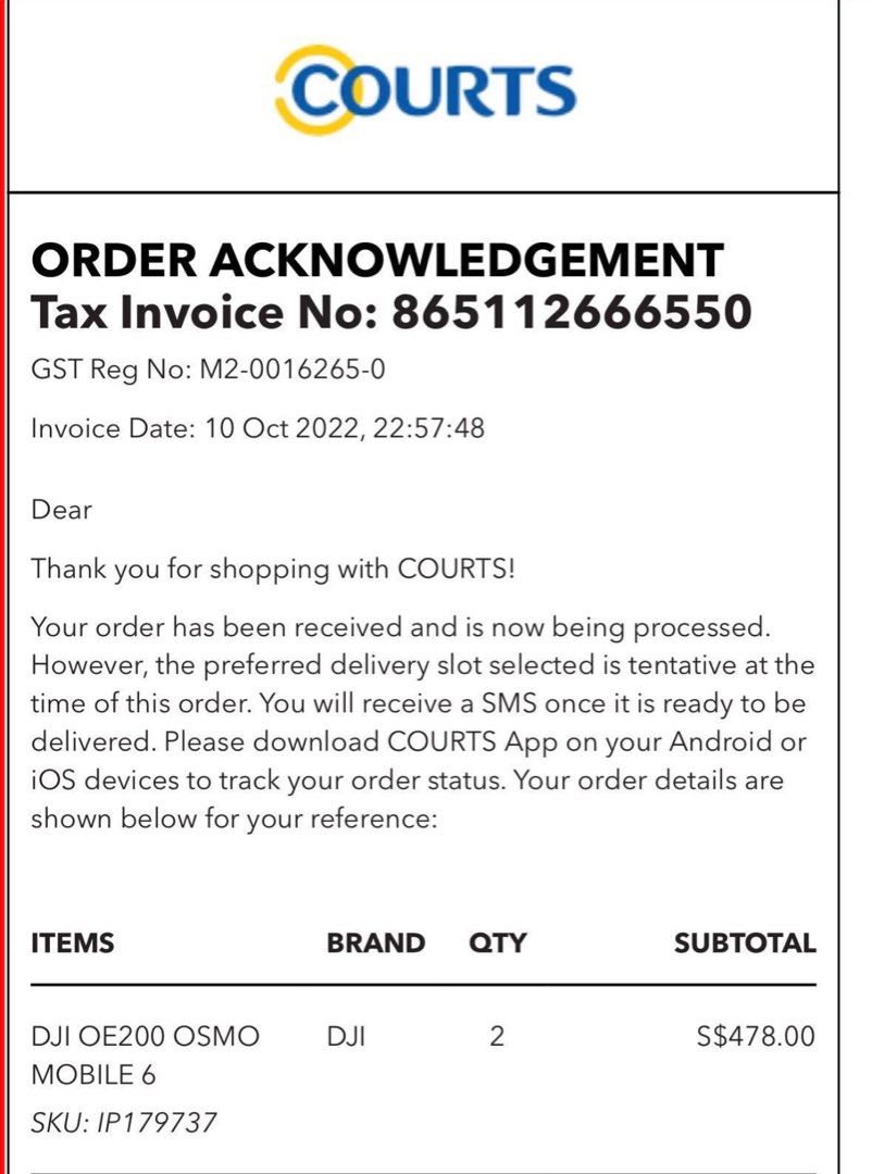 DJI Osmo Mobile 6 (Singapore set from Courts), Mobile Phones & Gadgets ...