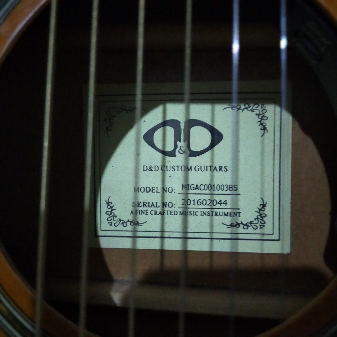 DnD Acoustic Electric Guitar Slim Type, Hobbies & Toys, Music & Media ...