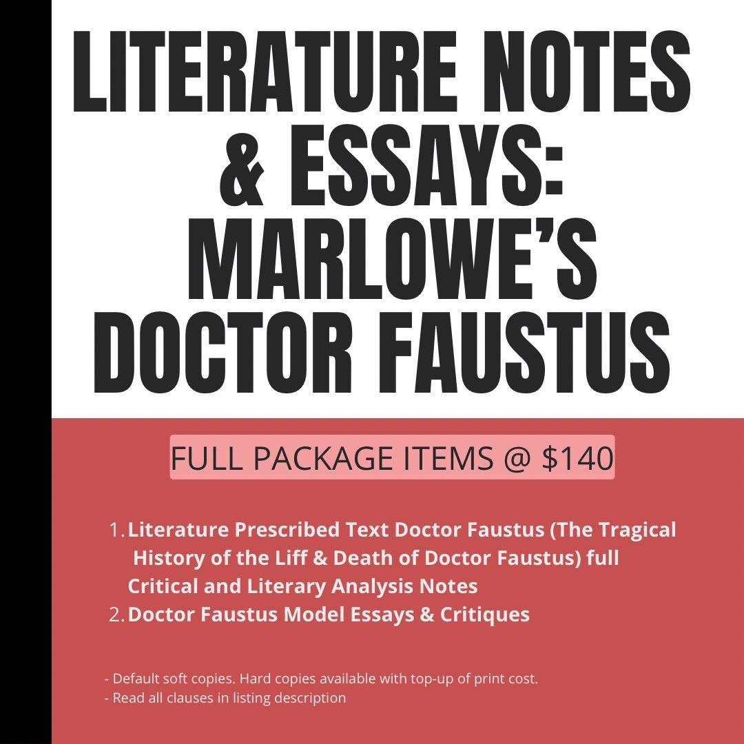 DOCTOR FAUTUS - GCE A LEVEL H2 LITERATURE IN ENGLISH 9509 |PRESCRIBED ...